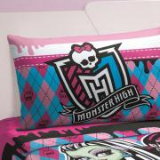 Jogo de Cama Solteiro Infantil 150 fios 100% Algodão - Monster High ...